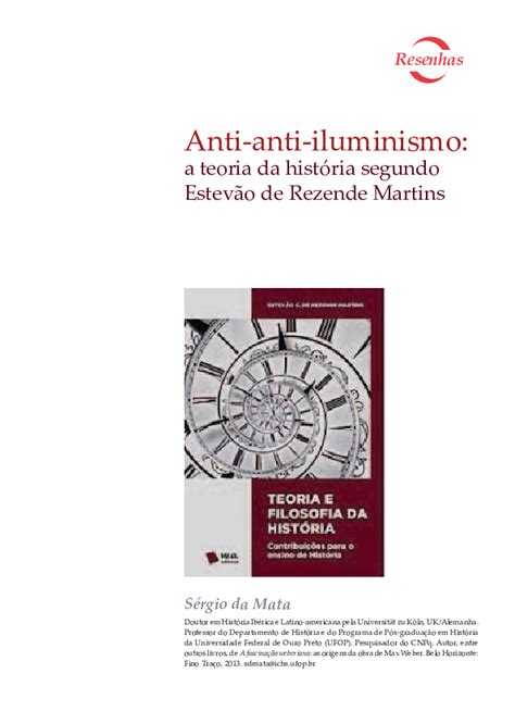 Pdf Anti Anti Iluminismo A Teoria Da História Segundo Estevão De