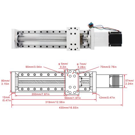 Buy Rattmmotor Zbx80 200mm Stroke Cnc Linear Stage Motion Actuator X Y Z Axis Linear Slide Rail