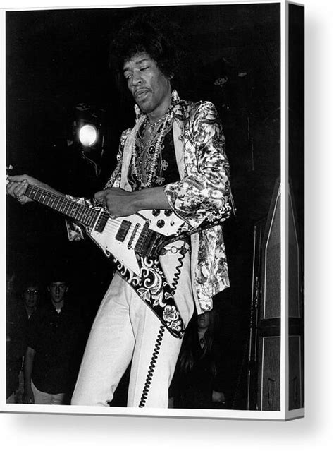 Jimi Hendrix With A Flying V Canvas Print Canvas Art By Tom Copi Photos Com