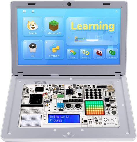 For Raspberry Pi 4 Programming Laptop Crowpi2 Coding Learning Kit For