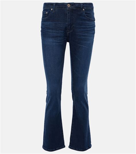 Jodi Crop High Rise Flared Jeans In Blue AG Jeans Mytheresa