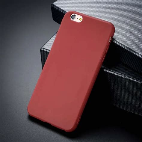 Aliexpress Com Buy Retro Wine Red Color Soft TPU Phone Case For IPhone 6 6s 7 8 Plus Cases