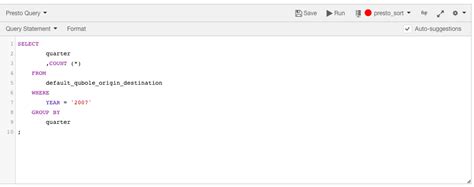 Composing A Presto Query — Qubole Data Service Documentation