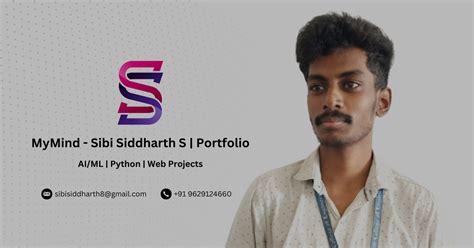 Sibi Siddharth S Ai Ml And Web Developer Portfolio