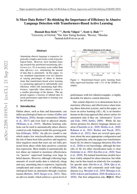 Pdf Is More Data Better Re Thinking The Importance Of Efficiency In Abusive Language