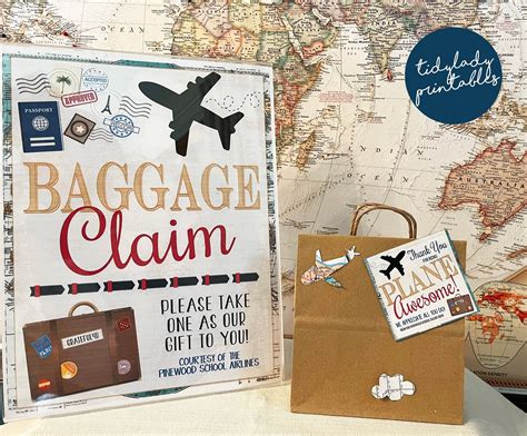 World Travel Map Themed Teacher Appreciation Week Printable Party Set