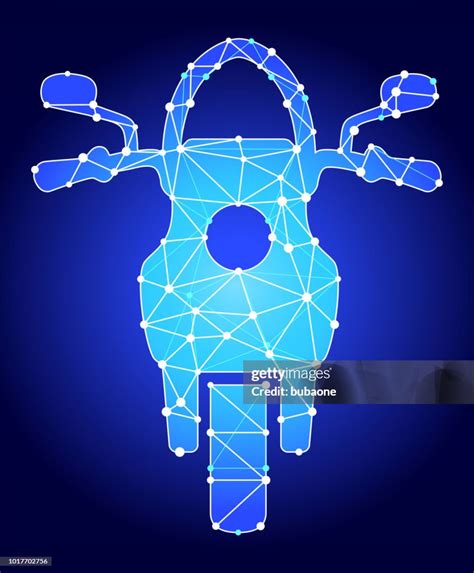 Motorcycle Blue Triangle Node Vector Pattern High Res Vector Graphic