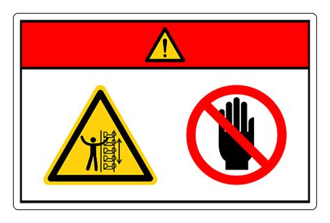 Ilustración De Danger Exposed Buckets And Moving Parts Do Not Touch Symbol Sign Vector