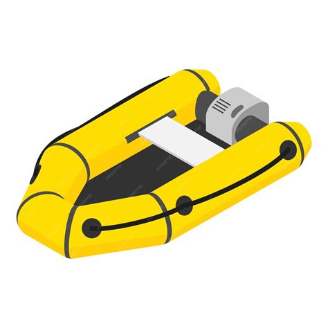 Premium Vector Inflatable Motor Boat Icon Isometric Of Inflatable