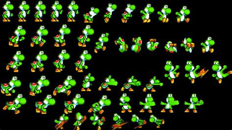 Yoshi Sprite Sheet 1 By Fictionfight87 On Deviantart