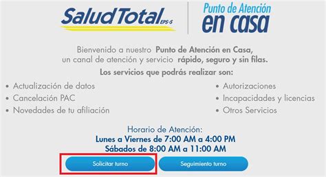 Salud Total EPS Afiliación citas y autorizaciones en línea