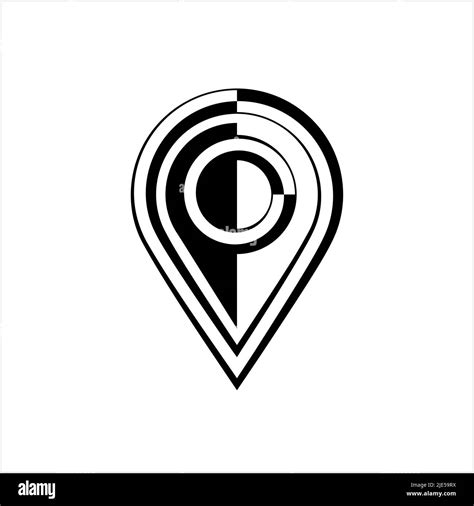 map pin icon location marker pin on the map vector art illustration
