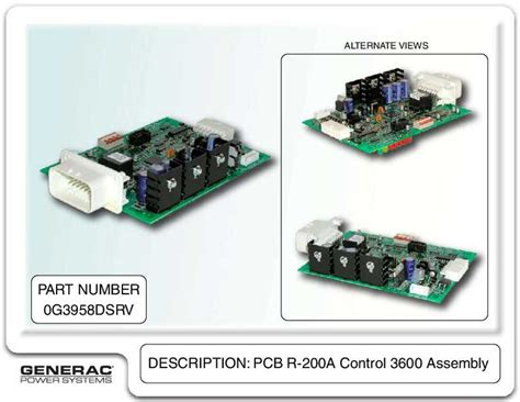 Generac 0g3958dsrv 3600 Rpm Controller Generator Magic