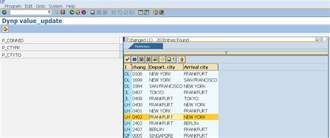 Use Of FM DYNP UPDATE FIELDS SAPCODES