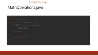 TestNG Vs Junit PPT