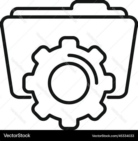 Repair Backup Icon Outline Data Cloud Royalty Free Vector