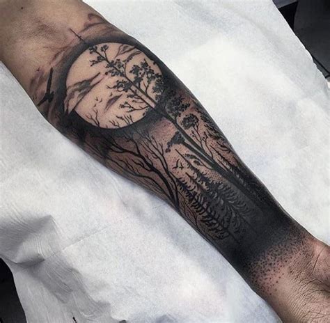 75 Lifelike Tree Sleeve Tattoo Designs For Men