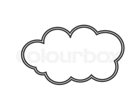 Single Cloud Shape Icon Stock Vector Colourbox