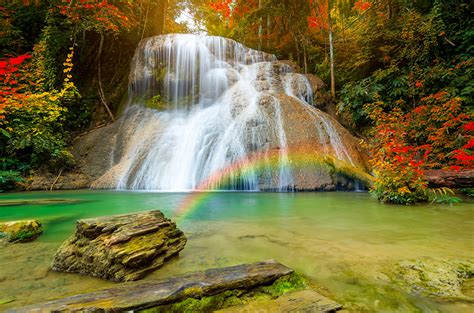 Fondos De Pantalla Tailandia Zona Intertropical Cascadas Piedras Ngao