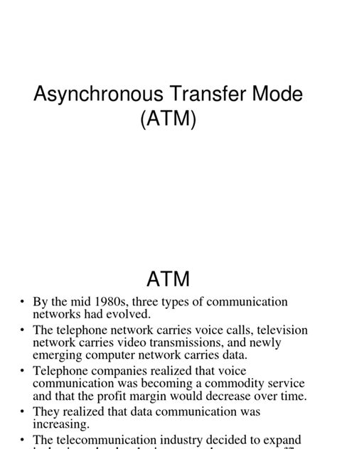 Atm (Asynchronous Transfer Mode) | PDF | Asynchronous Transfer Mode ...