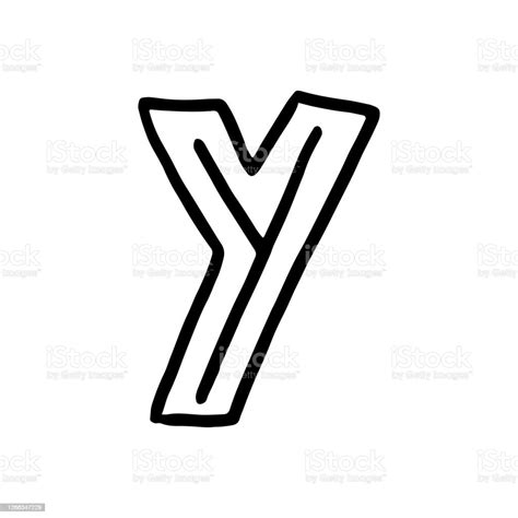 벡터에 트렌디 한 스칸디나비아 알파벳 문자 문자 Y Abc 핸드 레터링 포스터 배너 인쇄 장식 어린이 놀이방 또는 인사말 카드에 대한 북유럽 타이포그래피 디자인 귀여운 교육