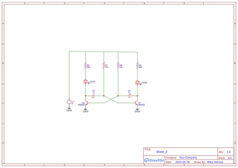 Astable Oscillator EasyEDA Open Source Hardware Lab