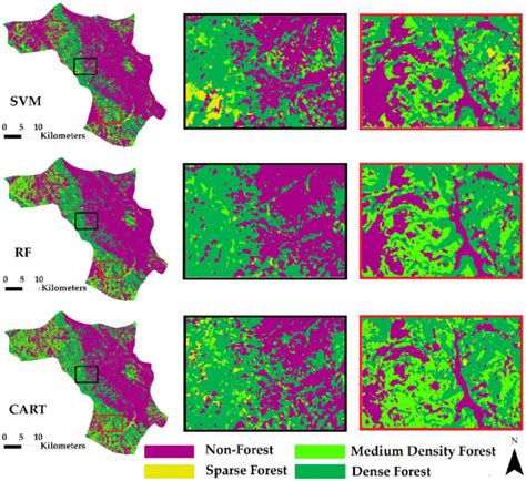 Forest Canopy Cover Fcc Maps Produced By Machine Learning Models And Download Scientific