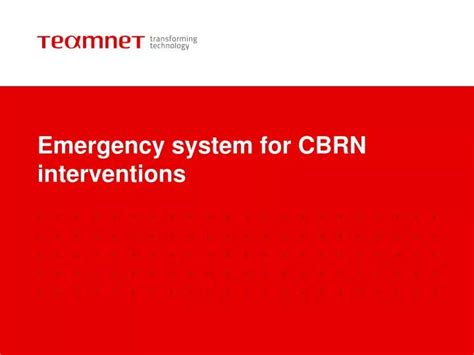 PPT Emergency System For CBRN Interventions PowerPoint Presentation Free Download ID 1566040