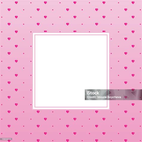 하트 패턴 배경 텍스트 사각형의 형태로 프레임 발렌타인과 어머니의 날 인사말 카드핑크 레드 색상 배너 초대 또는 레이블 3월에