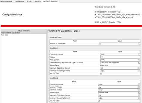 TPS65987DDJ TPS65987DDJ Configuration Regiest Setting For Voltage Swap Interface Forum