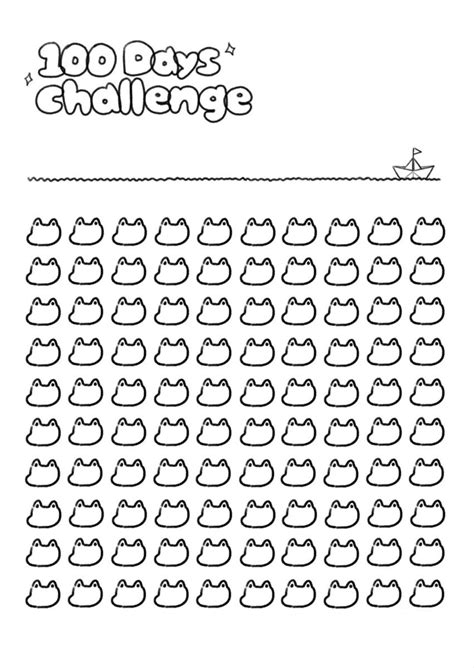 100 days challenge 2022 printable 2023 챌린지