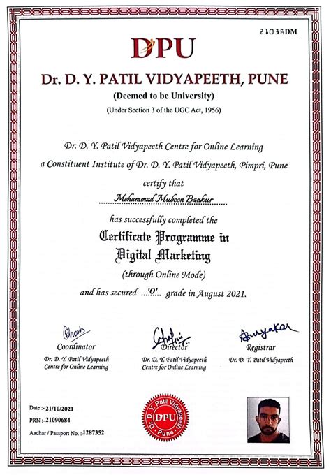 mubeen bankur on linkedin postgraduate digitalmarketing dpu