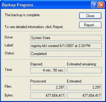 How To Backup The Windows XP Registry Boot Files And Other System Files