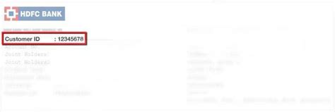 Customer ID In HDFC Bank Forgot Customer ID In HDFC Bank