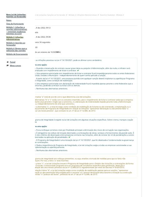 Exercício Avaliativo Módulo 2 Revisão Da Tentativa Pdf Governo