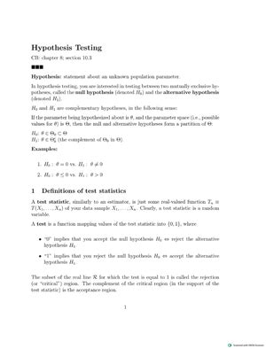 Anova General Linear Hypothesis Probability And Statistics Studocu