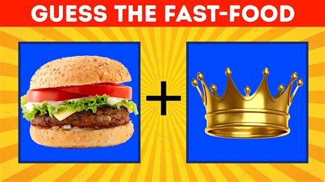 Can You Guess The Fast Food Place By Emoji Food Quiz YouTube