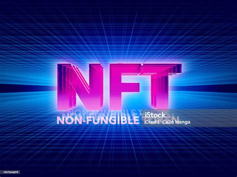 Nft의 3d 렌더 개념 비곰팡이 토큰 기술 배경 와이어프레임 파티클 웹 대체 불가 토큰에 대한 스톡 벡터 아트 및 기타 이미지