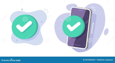 Cell Phone Check Mark 3d Icon Vector Graphic Checkmark Tick Confirm