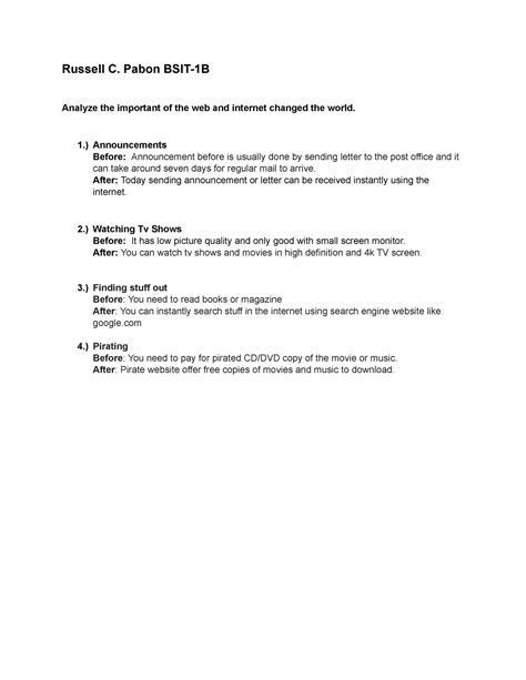 Laboratory Exercise Russell C Pabon Bsit B Analyze The