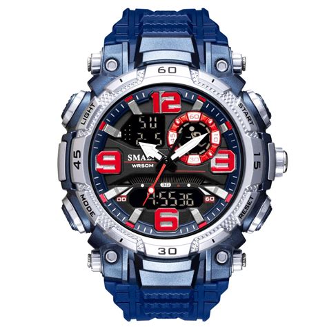 SMAEL 1921 Dual Time Display Quartz Analog Digital Sport Water Proof