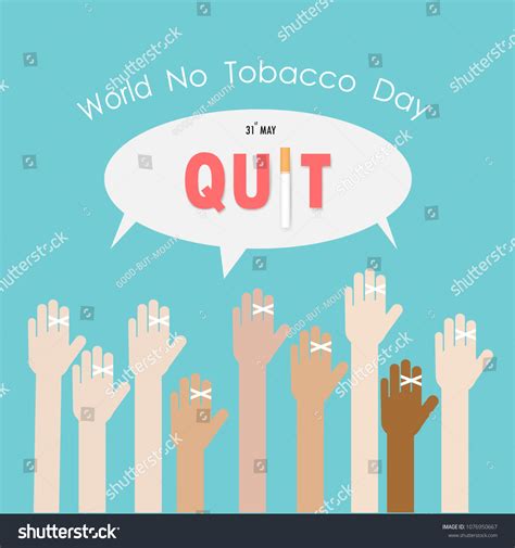 Human Hands Quit Tobacco Vector Logo Stock Vector Royalty Free Shutterstock