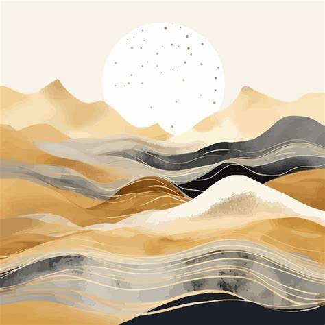 Premium Vector Abstract Illustration Landscape