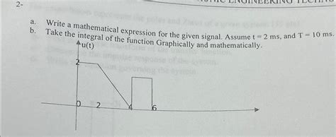 Solved A Write A Mathematical Expression For The Given Chegg