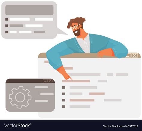 Programmer Engineering And Coding Set Royalty Free Vector