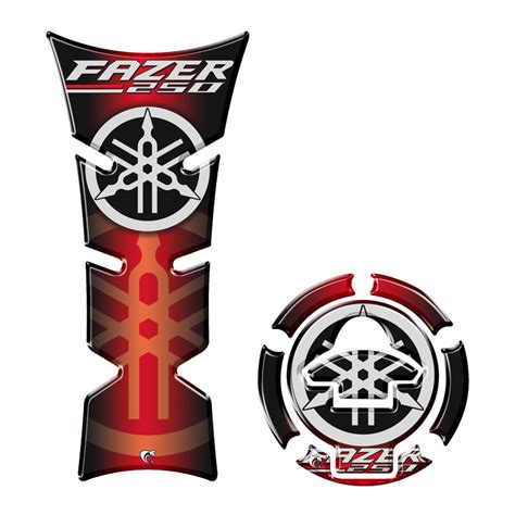 Kit Adesivo Protetor Tanque E Bocal Moto Yamaha FAZER VERMELHO Adesivos Personalizados