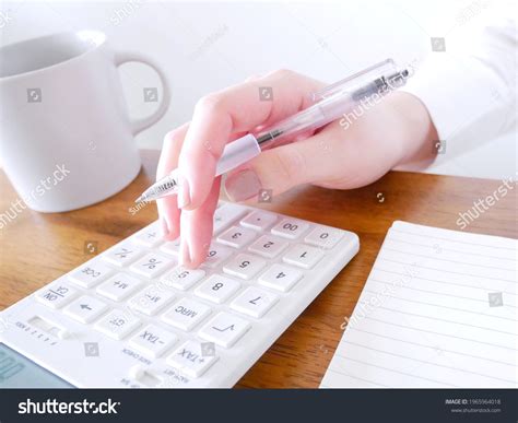 Womans Hand Calculate Calculator Stock Photo Shutterstock