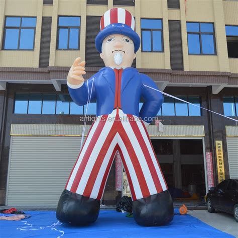 20ft High Giant Patriotic Balloon Inflatable Uncle Sam Balloon For Usa