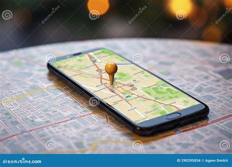 Navigation Street Road Map Gps Stock Photo Image Of Town Street 290295054