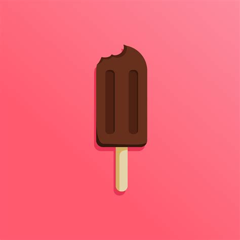 Bitten Chocolate Ice Cream Stick Vector Illustration 15563250 Vector